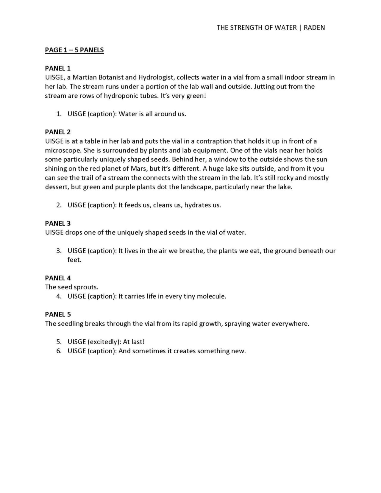 Fairytales from Mars: The Strength of Water | Raden Studios